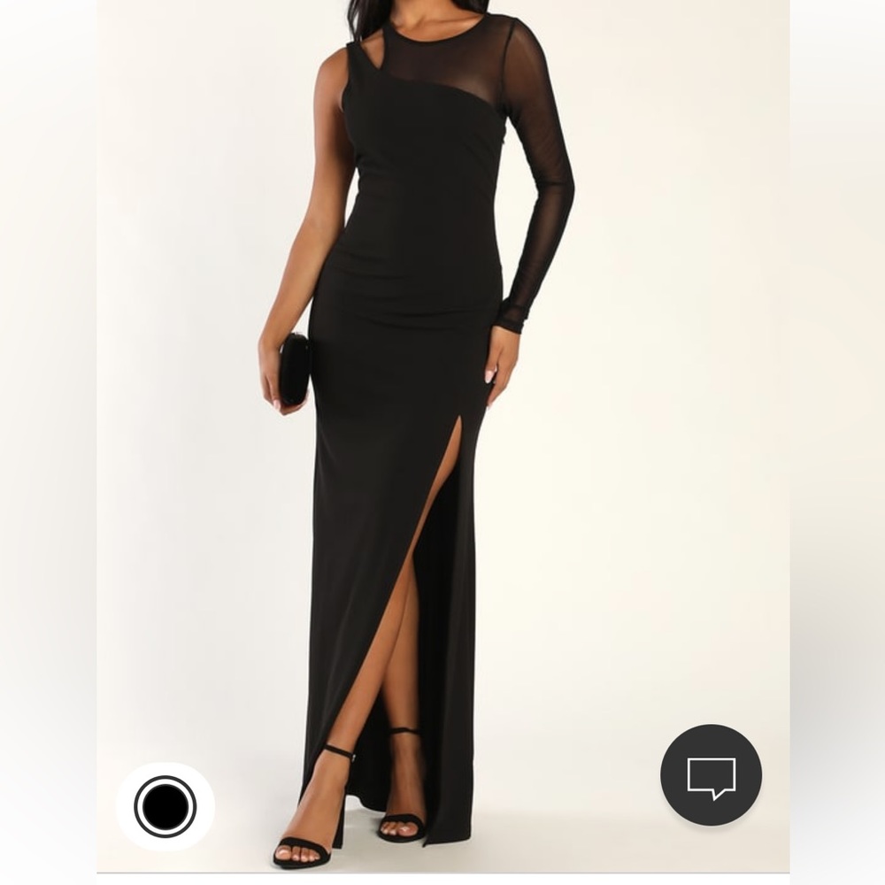 Lulus New Infatuation Black Mesh Asymmetrical Mermaid… - Gem